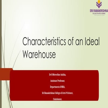 Characteristics of an Ideal Warehouse.pptx - Strategic Location | PPTX