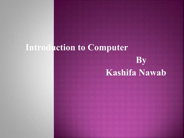 Characteristics of Modern computer | PPT