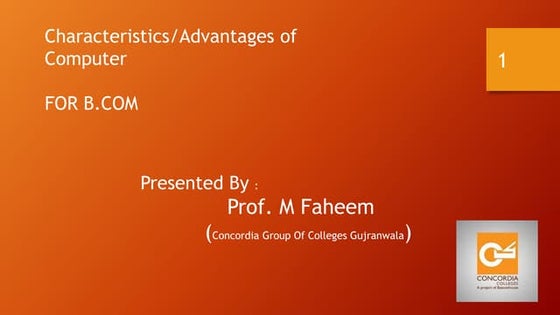 Basic characteristics about computer .docx | Data Storage and ...