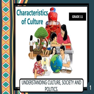 Characteristics of culture | PPTX