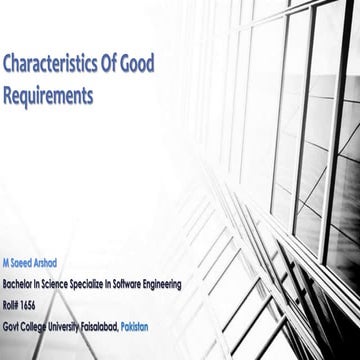 Characteristics of good requirements | PPTX