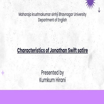Characteristics of Jonathan Swift satire | PDF