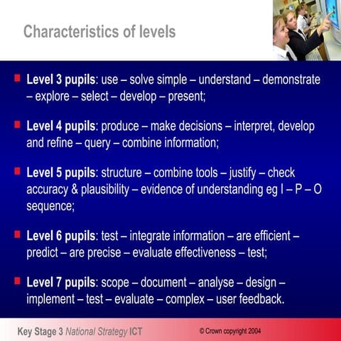 Characteristics of levels 3 7 | PPT