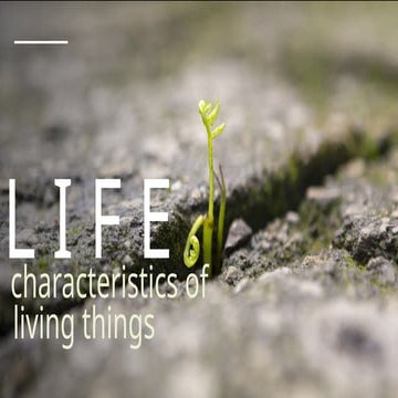 Environmental Science. Characteristics of living things. | PPTX