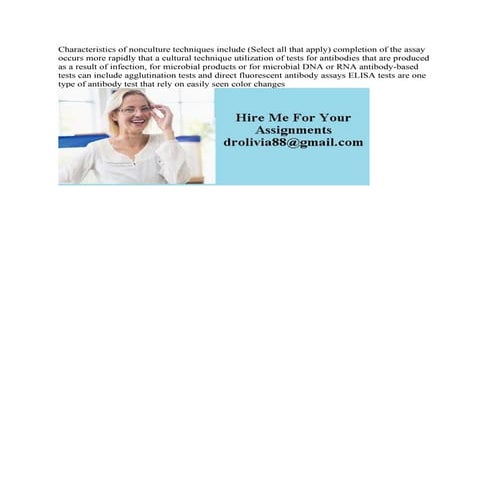 Characteristics of nonculture techniques include (Select all that appl.pdf