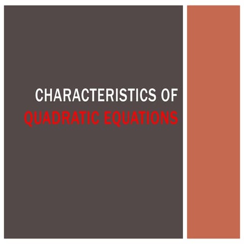 Quadratic equations (Minimum value, turning point) | PPTX