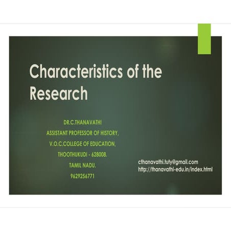 Criteria of a good research | PPTX