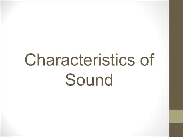 1. Qualities of Sound. Pitch, Duration, intensity. Timbre | PDF
