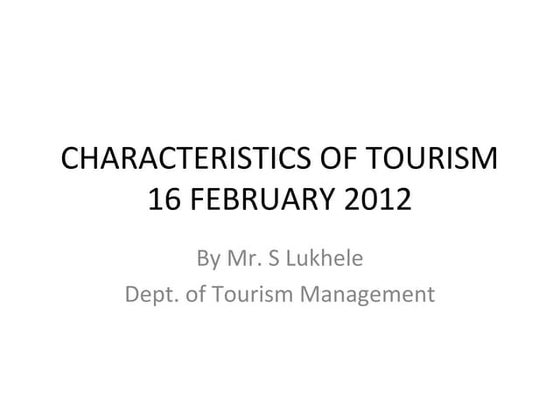 Tourism product | PPT