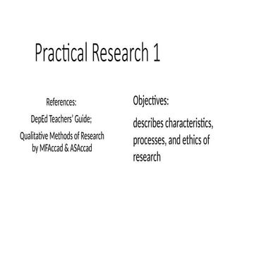 PRACTICAL RESEARCH 1 MODULE 1.ptx SHS CORE | PPTX