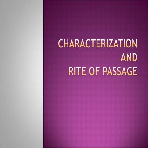 Characterization | PPTX