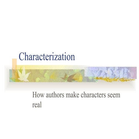 Characterization | PPT