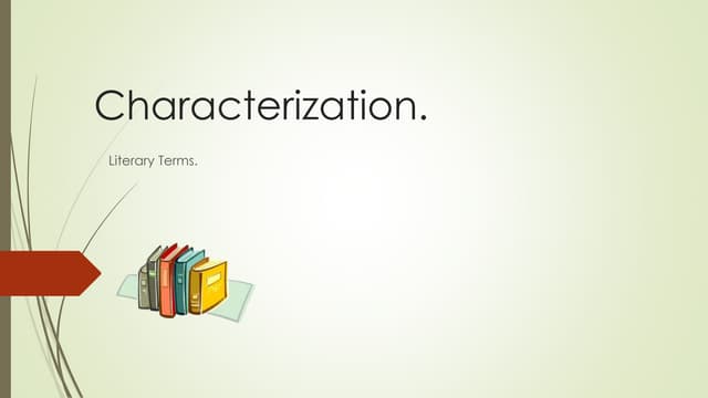 Characters and Characterization PowerPoint Presentation | PPTX