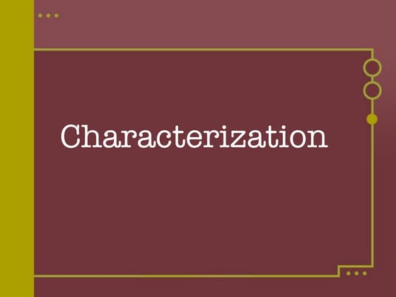 Characters and Characterization PowerPoint Presentation | PPTX