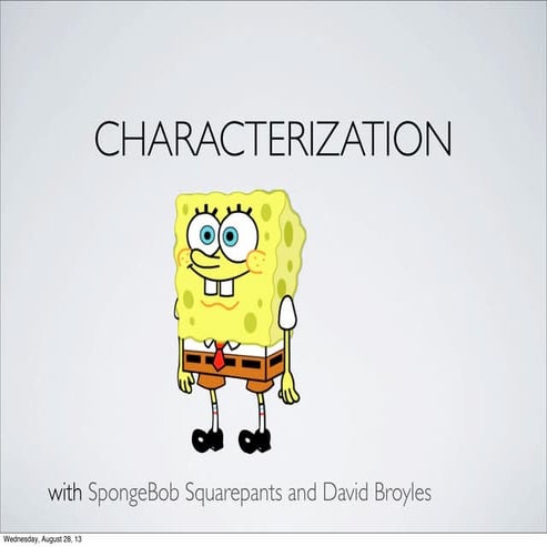 Characterization sponge bob | PPT