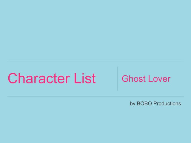 Character breakdown | PPTX