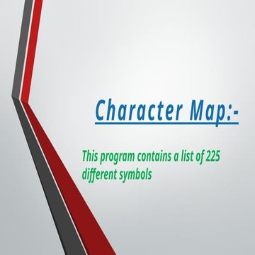 Character Map chapter 6.pptx for beginners only | PPT