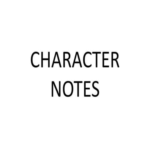 Character notes | PPTX