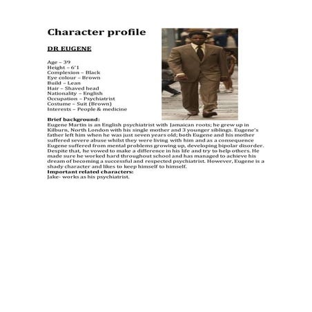 Character profile | DOCX