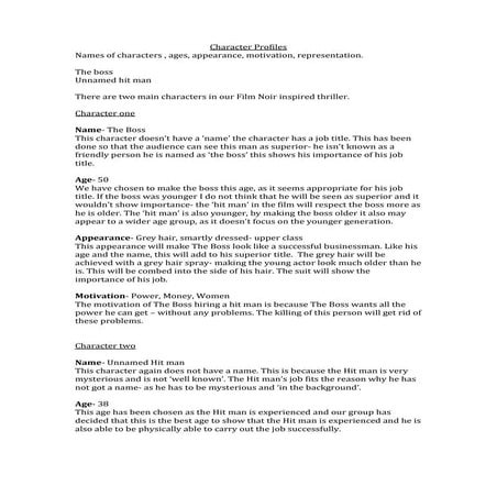 Character Analysis ryan | DOCX