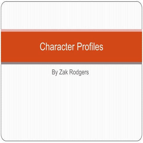 Character profiles | PPT