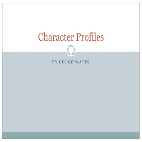 Character profiles | PPTX