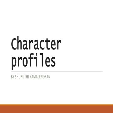 Character profiles | PPT