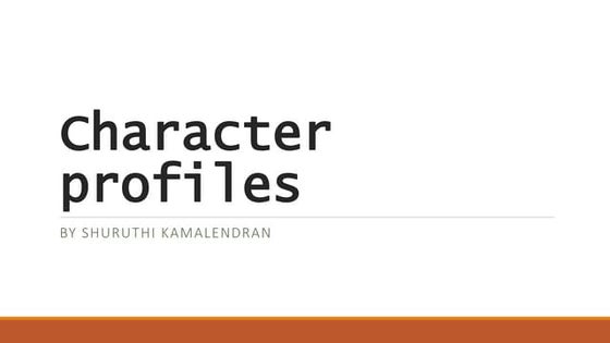 Actor profiles | DOCX