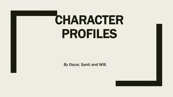 Character profiles | PPT
