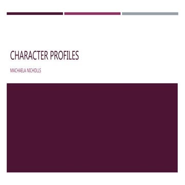 Character Profiles | PPT