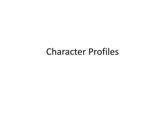 Character profiles | PPTX