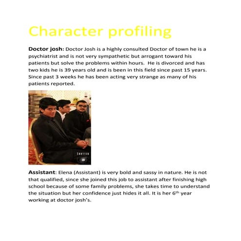 Character profiling | PDF