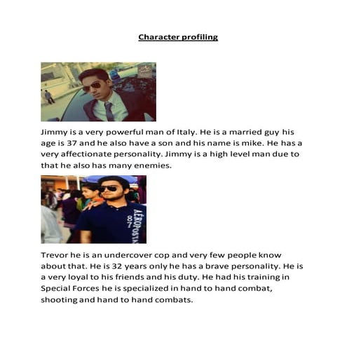 Character profiling | PDF