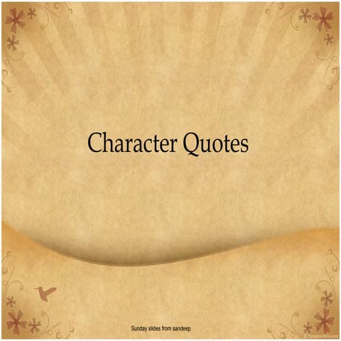 Character Quotes | PPT