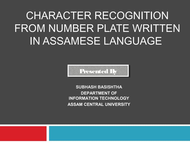 Number Plate Recognition Using Ocr Technique