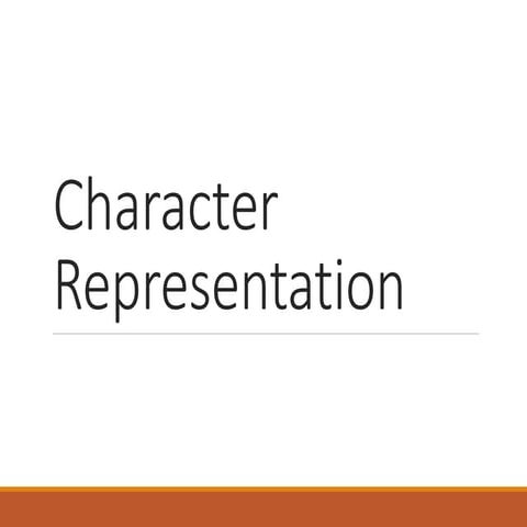 Character representation | PPT