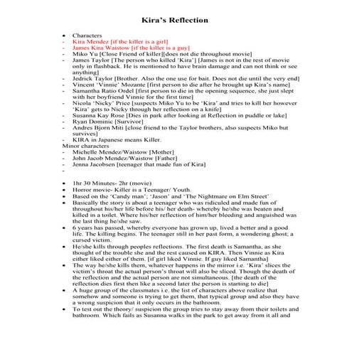 Kiras Reflection | DOC