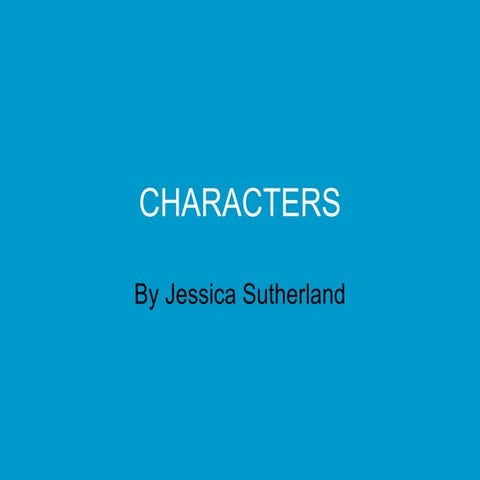Characters | PPT