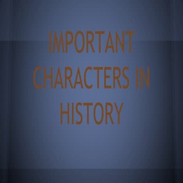 Characters in history | PPT