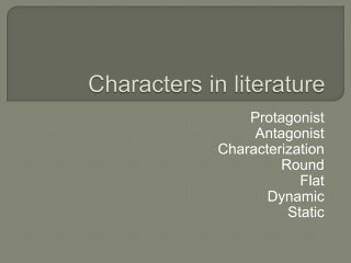 Types of characters | PPT