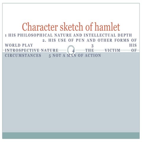 Character sketch of hamlet | PPT