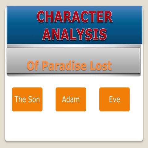 Characters of paradise lost | PPTX