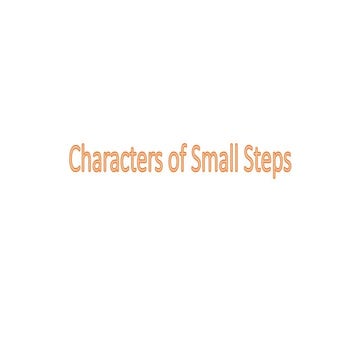 Characters of small steps | PPTX