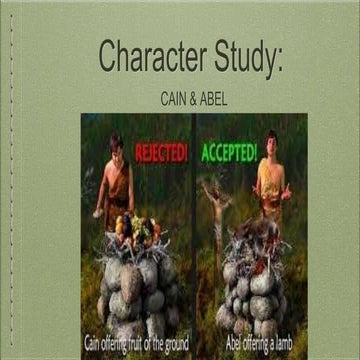 Character study of Cain and Abel | PPTX