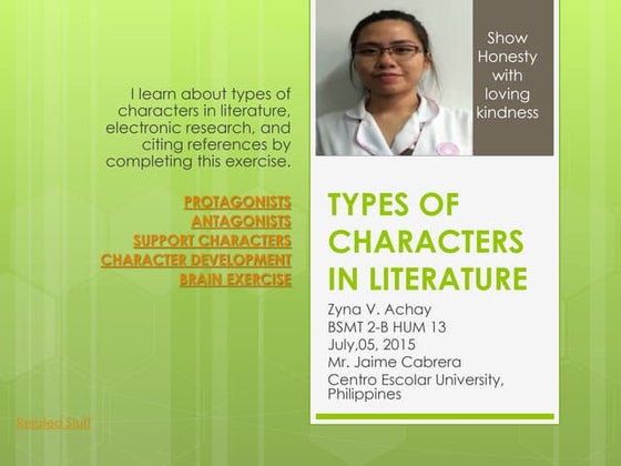 Types of Characters | PPTX | Dating | Family and Relationships