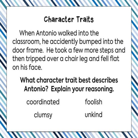 Teaching Character Traits Slideshow | PDF