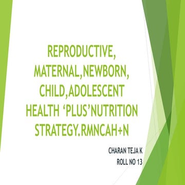 RMNCAH+N (REPRODUCTIVE,MATERNAL,NEWBORN,CHILD,ADOLOSCENT HEALTH AND ...