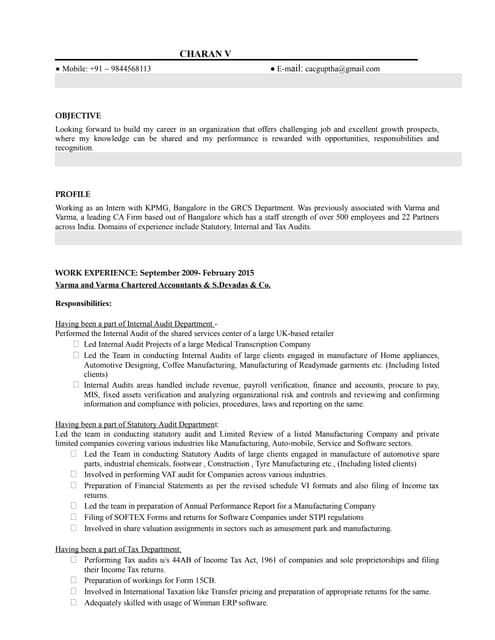 Vinod's resume | PDF