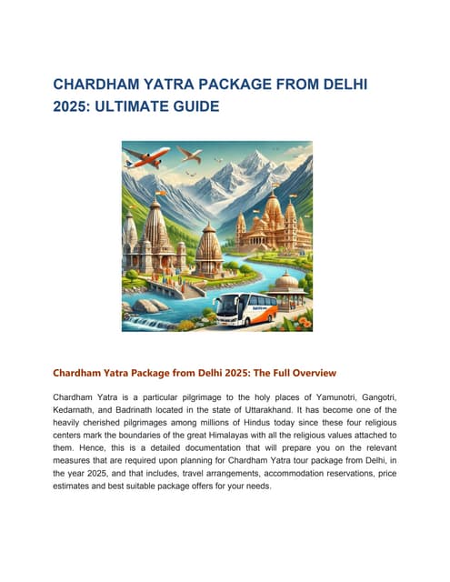 Affordable Do Dham Yatra Packages for 2025.pdf