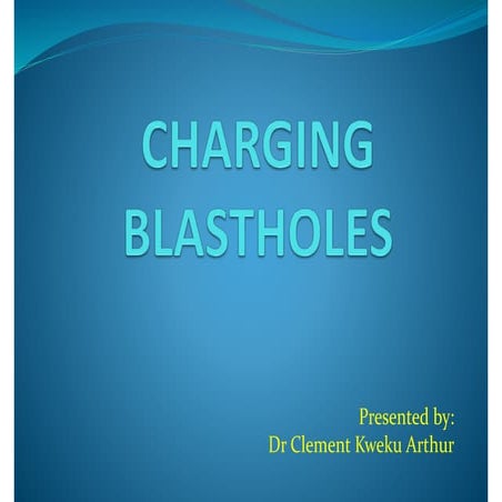 Charging Blast design for mining engineering students | PDF